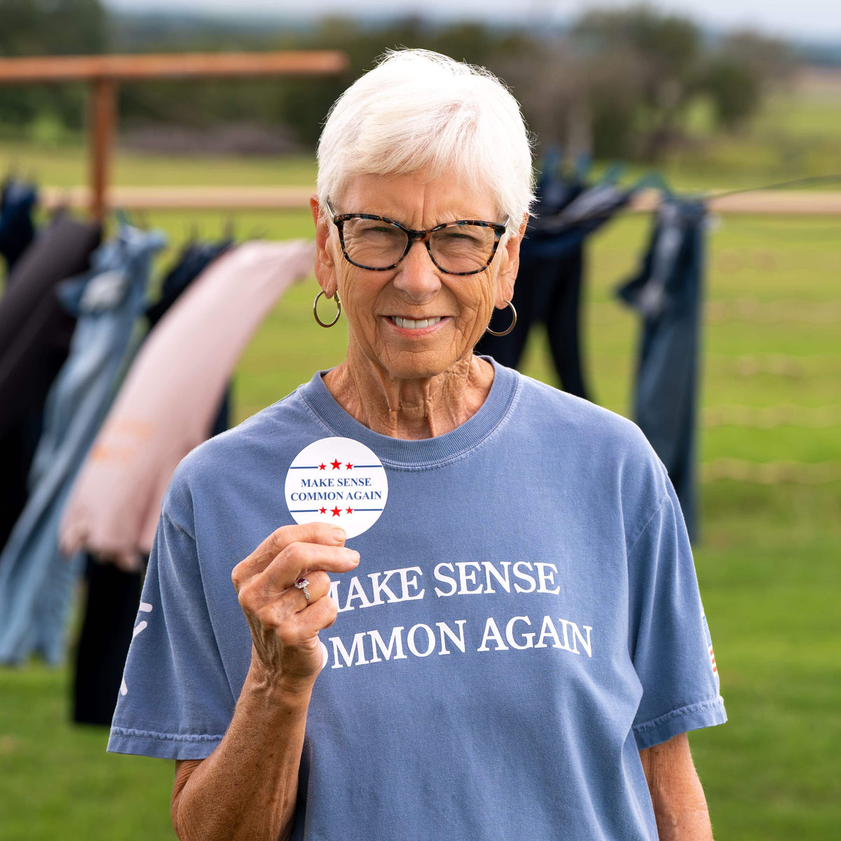 White - Make Sense Common Again Sticker – Gatlin Didier's Bar X Apparel